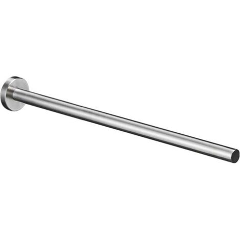 A brushed silver stainless steel towel rack for wall mounting in the ...