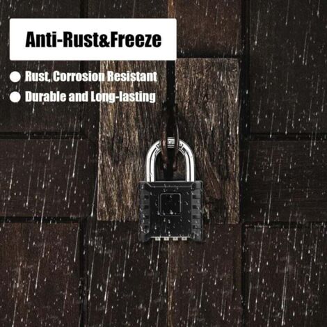 Heavy-duty outdoor combination lock, [weatherproof] 4-digit locker lock