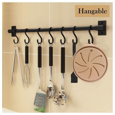 Kitchen storage accessories, hooks, utensil hanging bar, towel rack ...