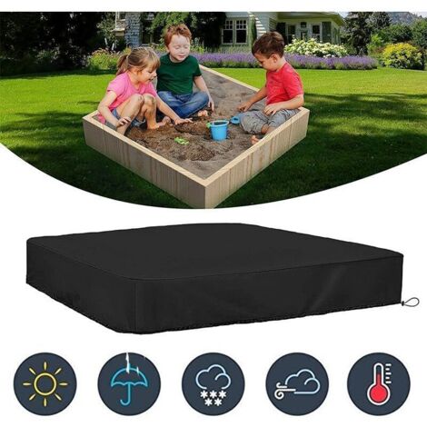 Waterproof square protective cover with drawstring for sandbox 190T 150 ...