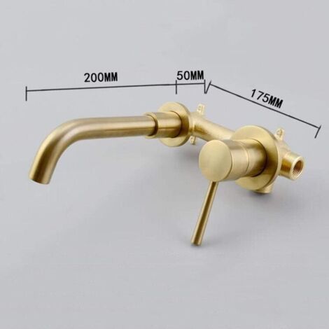 360° Rotating Wall-Mounted Basin Mixer Tap, Bathroom Faucet for Bathtub ...