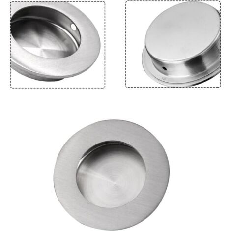 Pieces Recessed Drawer Handles, Flat Sliding Door Handle, Round ...