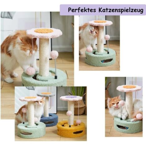 Sunflower Cat Tree - 35 cm tall - With observation platform - Stable ...
