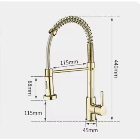 Kitchen faucet, kitchen mixer tap with pull-out spray head, 360° swivel ...