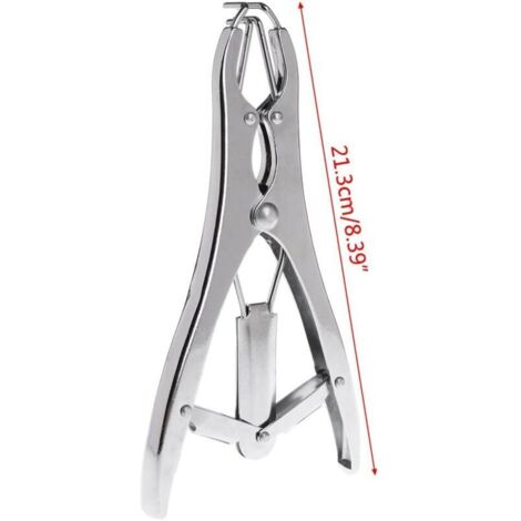 Castration Ring Applicator Expander with 100 Rubber Rings, Stainless ...