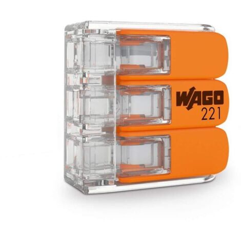 221-413 3-wire connection terminal block 0.2 to 4 mm² with operating ...