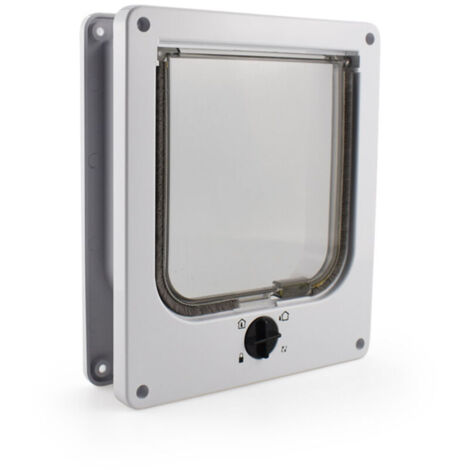 Waterproof cat flap with 4-position rotating locking system for cats ...