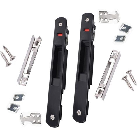 Adjustable sliding window latch made of zinc alloy, 199 mm long, black ...