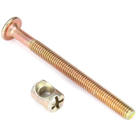M6 Furniture Bolt, Carbon Steel Fixing Screws, 70mm Bolt Nut Sets with ...