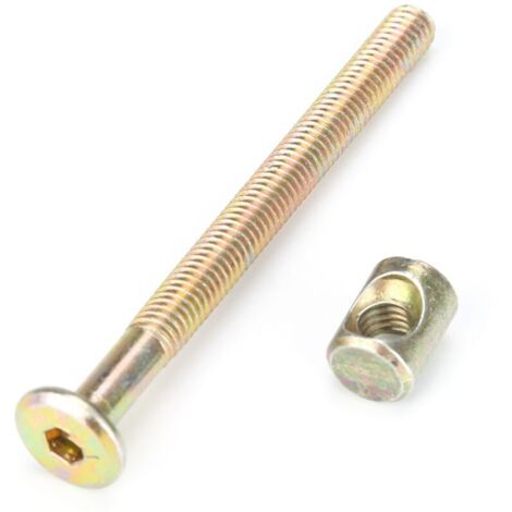 M6 Furniture Bolt, Carbon Steel Fixing Screws, 70mm Bolt Nut Sets with ...