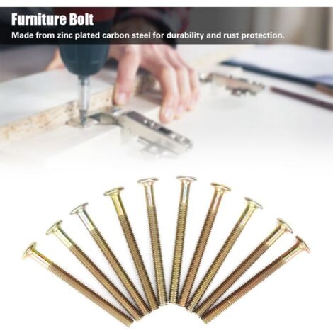 M6 Furniture Bolt, Carbon Steel Fixing Screws, 70mm Bolt Nut Sets with ...