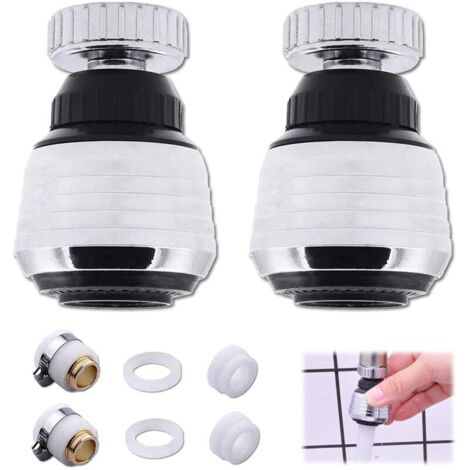 [2-pack] Kitchen tap aerator, 360° swivel kitchen tap head, tap water ...