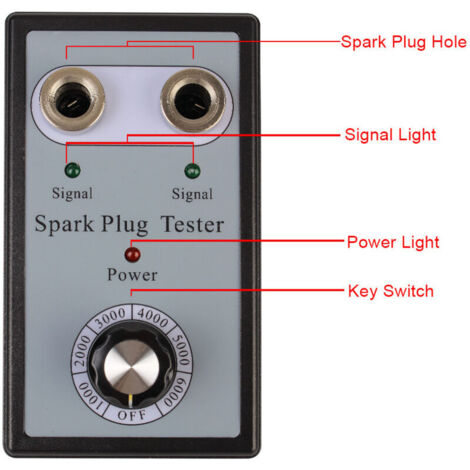Automotive spark plug tester detector with two-hole spark plug analyzer ...