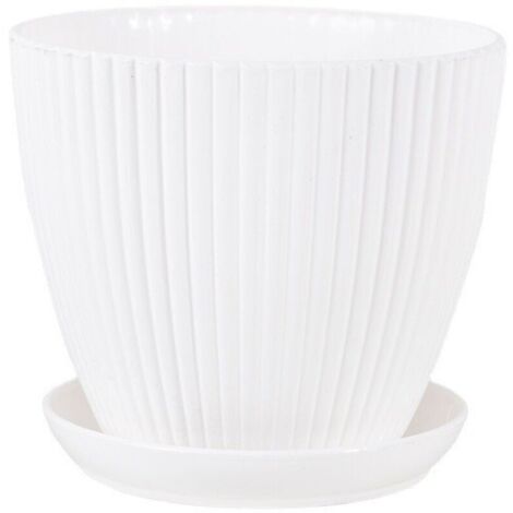 Flower pot with white tray, 998cm, 1 flower pot made of thickened ...