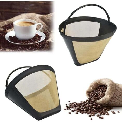 2-piece coffee filter set, size 4, permanent coffee filter, stainless ...