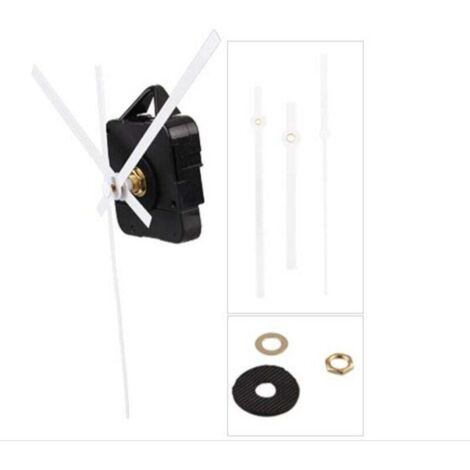 (White) Repair kit for a long-axis quartz clock movement.