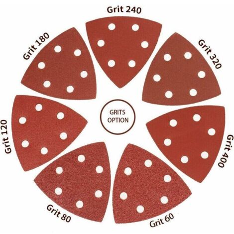 Delta Sanding Triangles 70 Pieces Mixpack 10 x Grit 60/80/120/180/240 ...