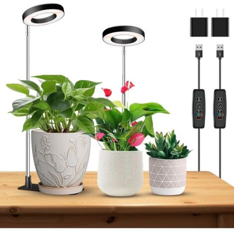 Black plant grow light with telescopic pole 16-65CM, 1 with base, power ...