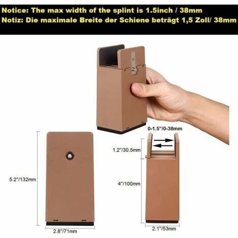 Adjustable 4-inch Bed Leg Riser, Heavy-Duty 10cm Furniture Risers, for ...