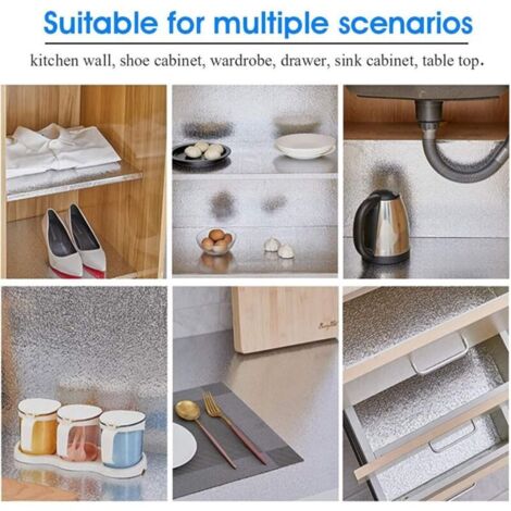 Texture-1 roll of self-adhesive aluminum foil 40cm 5M kitchen self ...