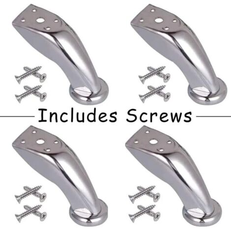 Pieces Furniture Legs, Thick Stainless Steel Sofa Legs, Chrome Finish ...