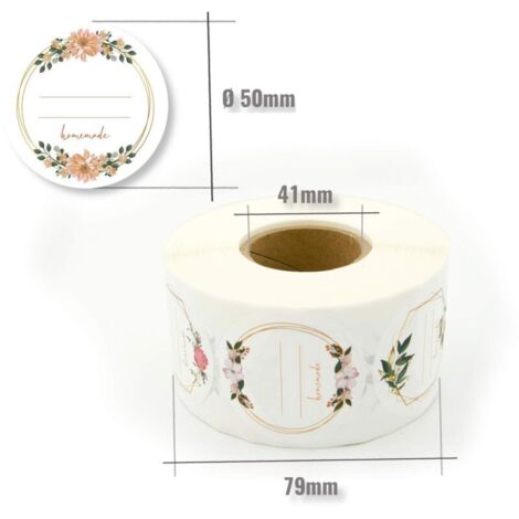 200 self-adhesive plastic labels (5 cm) - easy to remove stickers for ...