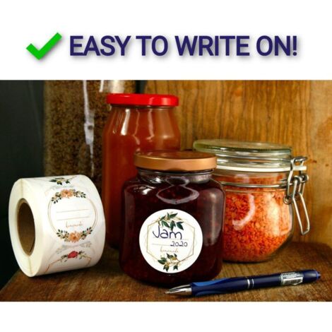 200 self-adhesive plastic labels (5 cm) - easy to remove stickers for ...