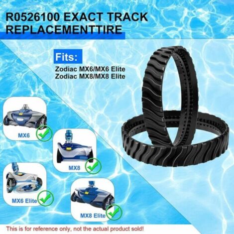 2PCS adaptable tracks for Zodiac MX6 MX8, tires for Baracuda R0526100 ...