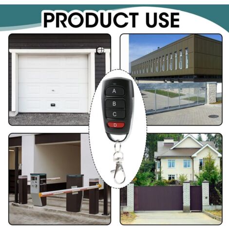 433MHz Gate Remote Control 4 Pieces, Universal Duplicating Remote ...