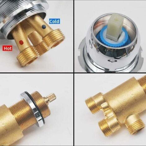 Shower Enclosure Mixer Tap, Wall-Mounted Shower Faucet, Hot and Cold ...