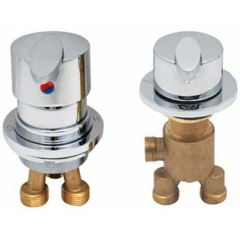 Shower Enclosure Mixer Tap, Wall-Mounted Shower Faucet, Hot and Cold ...