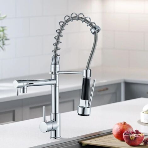 Kitchen Faucet with 2 Jets, Single-Lever Mixer Tap, Dual-Function ...