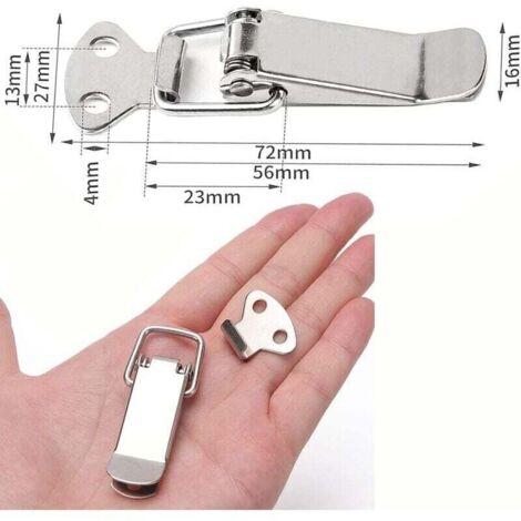 Stainless steel tension clasp with screw, 56 mm lever clasp, spring ...