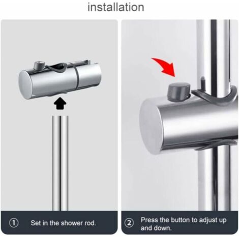 Shower holder, height-adjustable ABS, shower head holder to fit a ...