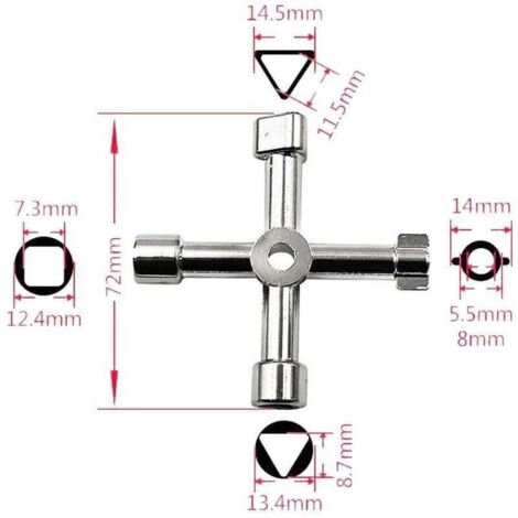 Universal key for electrical cabinets - multi-function cross utility ...
