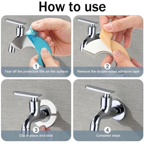 4-Piece Radiator Pipe Cover, Silver ABS Material, Detachable Radiator ...