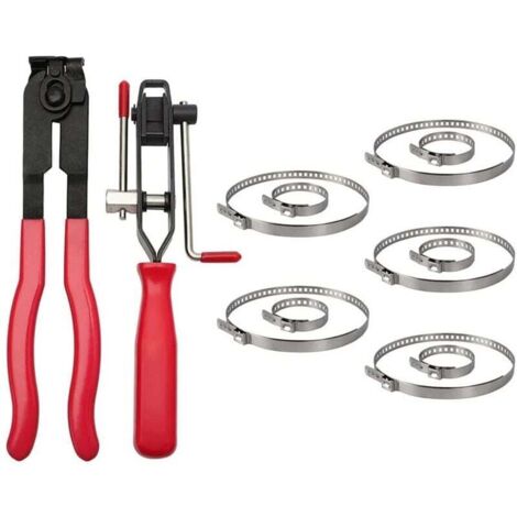Crimping Band Clamps, 10 Steel Universal Joint Hose Clamps, Band ...
