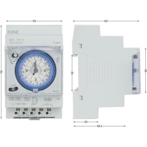 SUL181D Time Controller Timer Switch, 15-Minute Interval Control, All-Day Operation -12VAC/DC ...