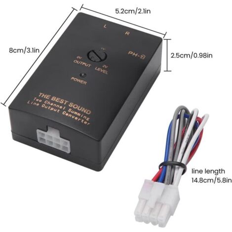 2-Channel RCA High-to-Low Line Output Converter, Car Line Converter ...