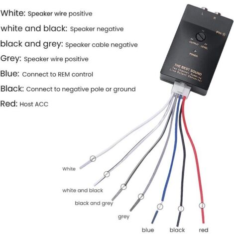 2-Channel RCA High-to-Low Line Output Converter, Car Line Converter ...