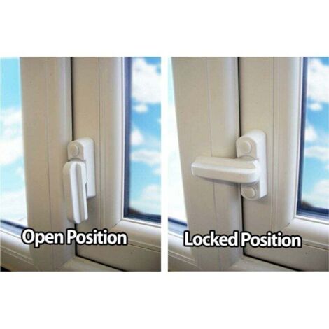 Window Lock - Zinc Alloy - 4PCS White Door Lock - Home Security for ...