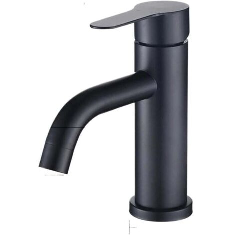 Single-hole stainless steel mixer tap for washbasin, countertop ...