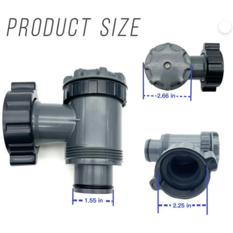 2-piece inlet/outlet valve for Coleman, Intex, and Bestway above-ground ...