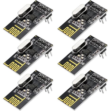 NRF24L01+ Pack of 6 2.4G Wireless Radio Transceiver Modules, RF PI ARM ...