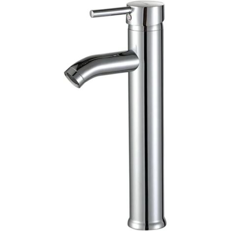 Tall and slim bathroom sink faucet, hot and cold water mixer tap, 360 ...