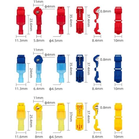 Quick-connect T-terminal electrical lug, T-connector wire connector ...