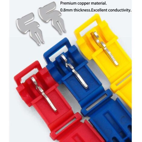 Quick-connect T-terminal electrical lug, T-connector wire connector ...