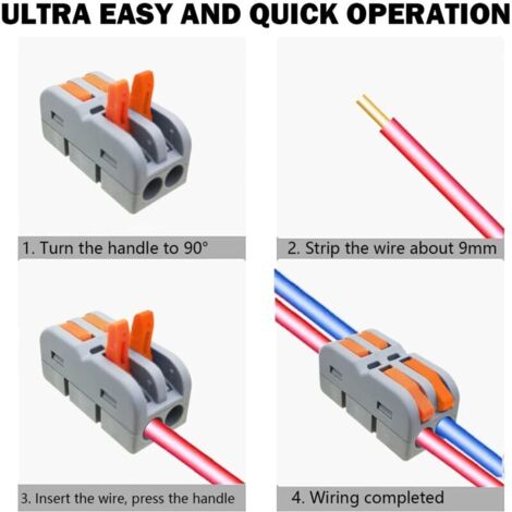 Terminal Connection, 14 Pieces Mini Quick Electrical Connector ...