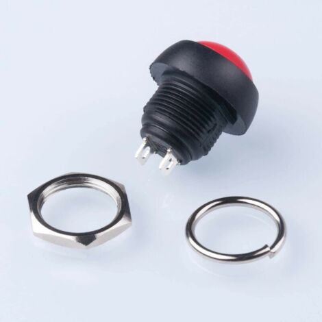 20 rote Mini-Momentan-Drucktaster (12 mm), wasserdicht, 1 A 250 V AC ...