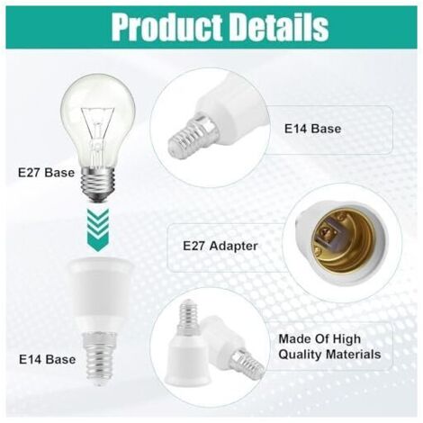Elegantes Lampenadapter E14 Auf E27 Ebenbild